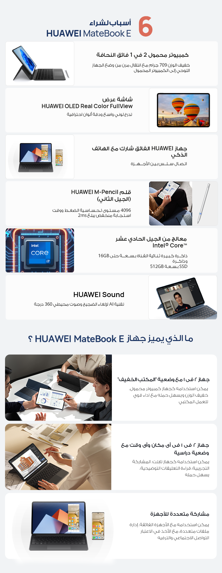 اشتر MateBook E | كمبيوتر 2 في 1 | متجر هواوي السعودية